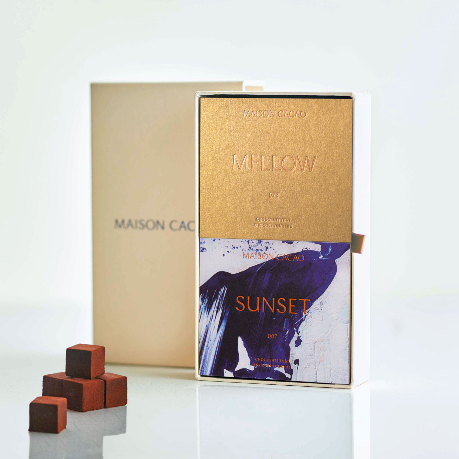 【父の日限定】生チョコレート2個ボックス MELLOW & SUNSET｜メゾンカカオ【公式】オンラインショップ – MAISON CACAO